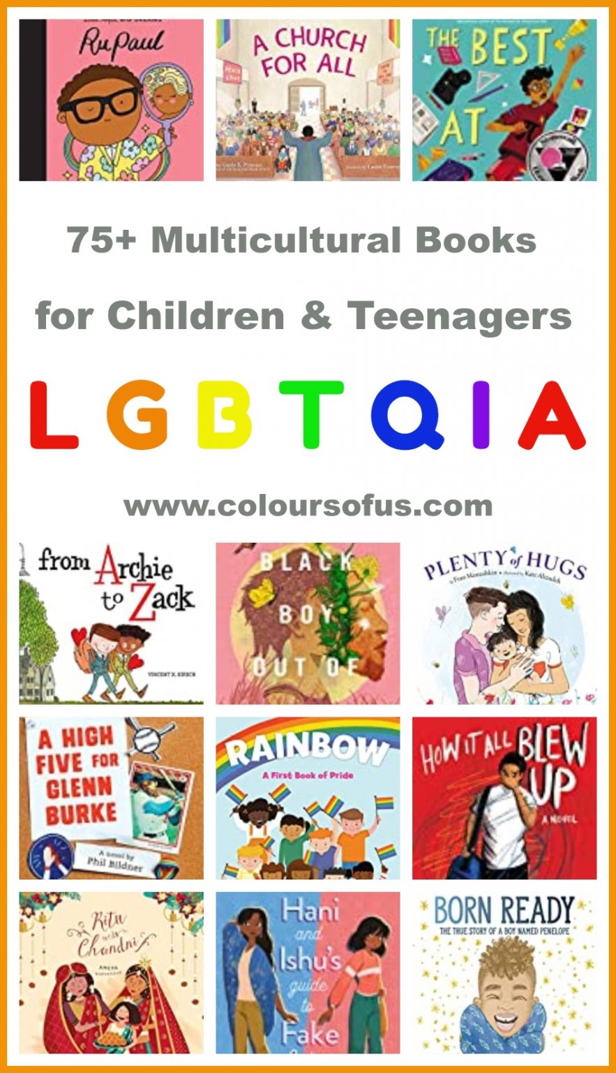 Multicultural LGBTQIA books for children and teenagers